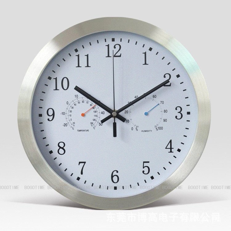 Wholesale Fashion Thermometer Hygrometer Wall Clock Cross-border ...