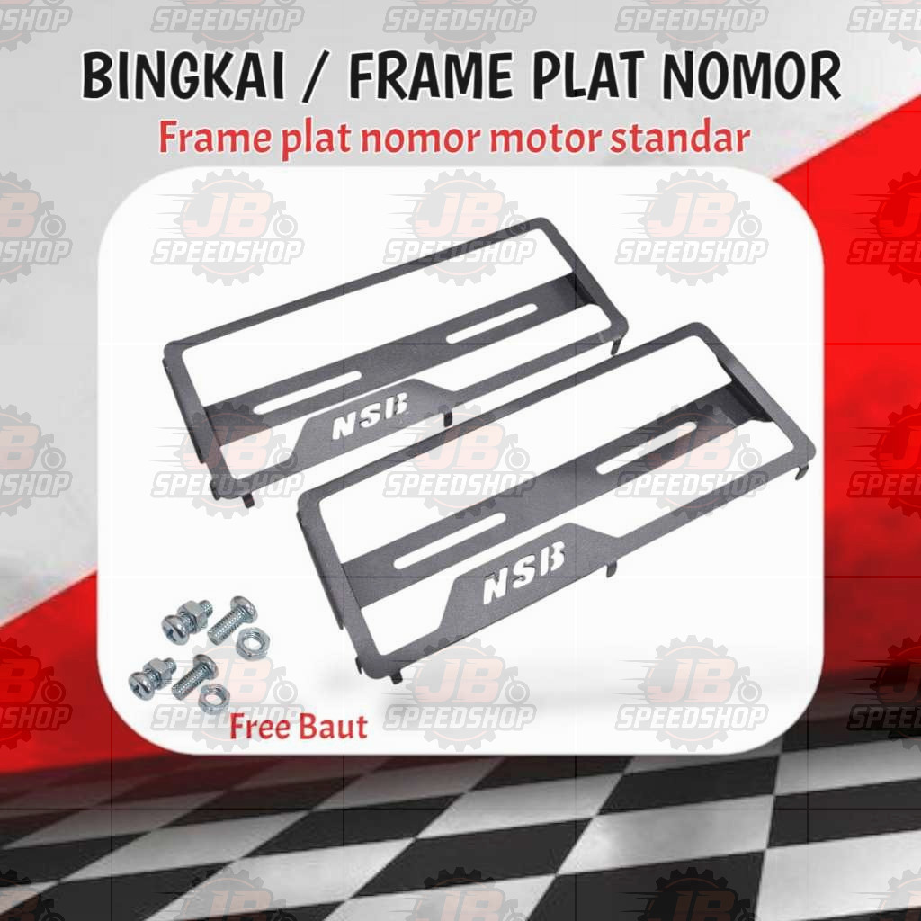 STANDARD NUMBER PLATE HOLDER UNIVERSAL MOTORCYCLE NUMBER PLATE FRAME ...