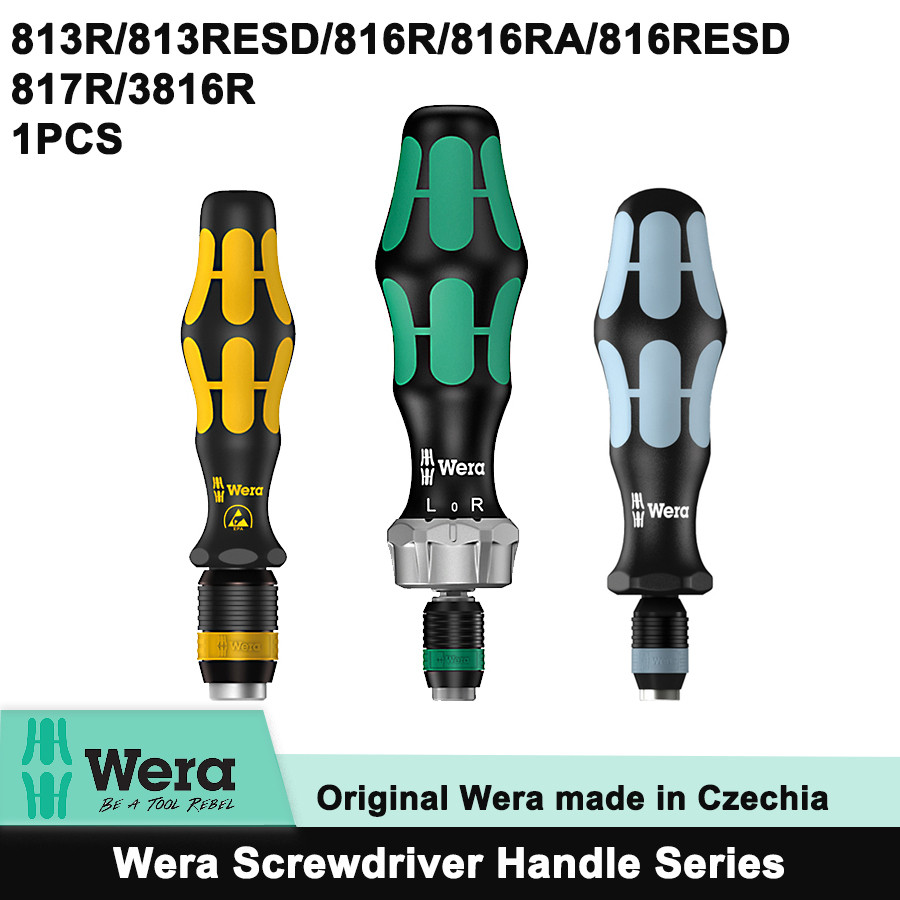 WERA Screwdriver Handle with Quick-Release Chuck Magnetic ESD Bit ...