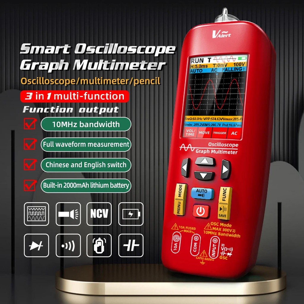 Handheld Digital Oscilloscope Color Screen Auto Repair Testing ...