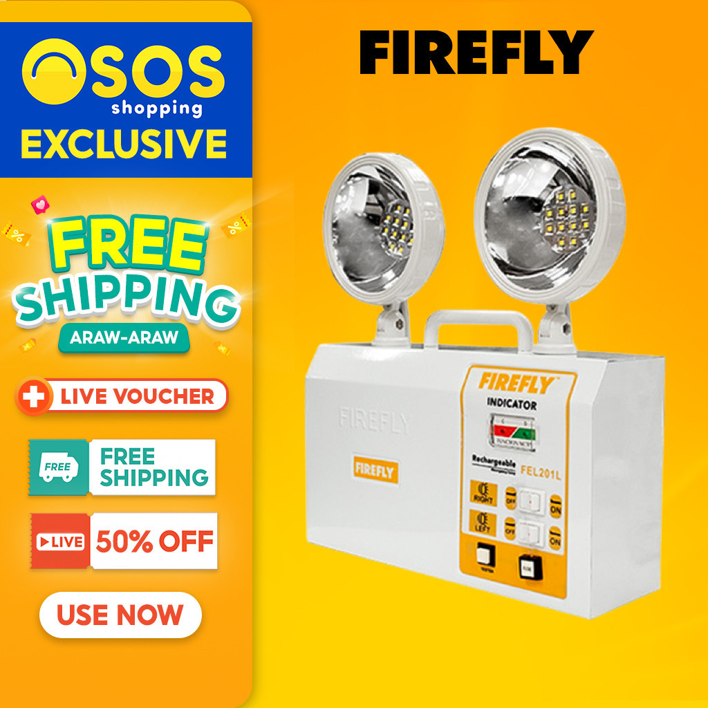 FIREFLY New Quick Response Twinhead Rechargeable Emergency Lamp Light ...