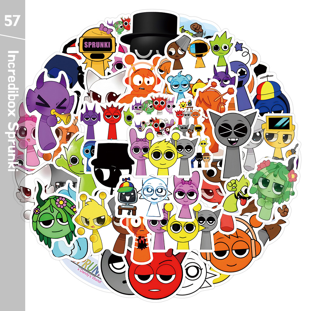 Y&P| Incredibox Sprunki Stickers Set Video Games Graffiti Waterproof ...