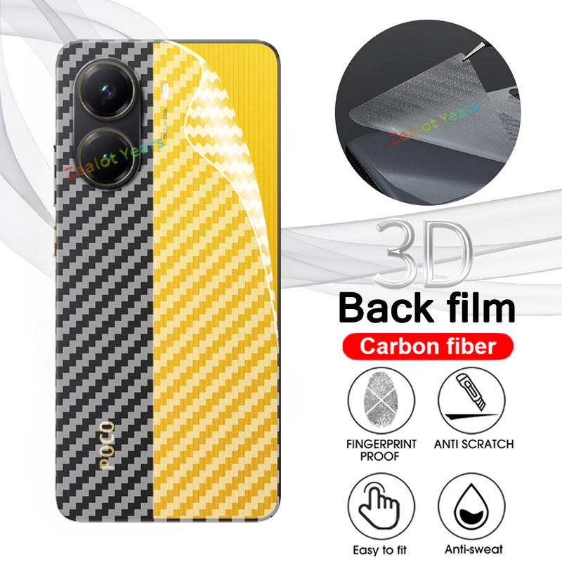 Carbon Fiber Matte Back Film For Poco X7 Pro 5G Pocco X7Pro 2025 ...