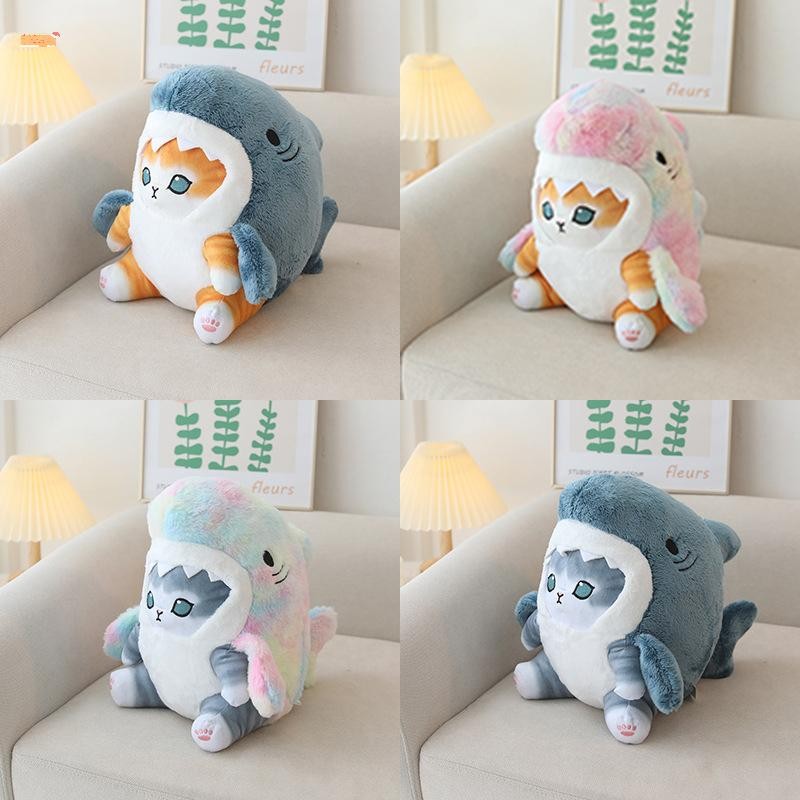 Sweet Kawaii Shark Cat Plush Soft Plush Stuffed Animal Shark Cat & Fool ...