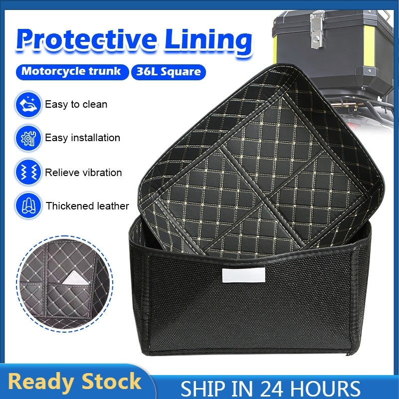36L Motorcycle Tail Top Box Inside Liner PU Leather Toolbox Inside ...