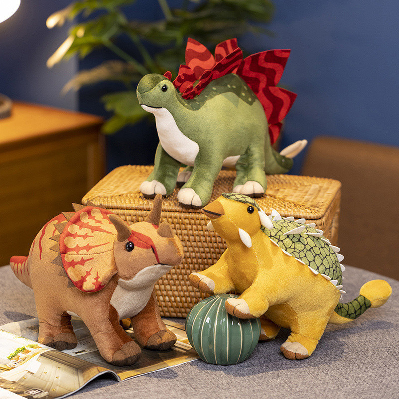Cute Simulation Dinosaur Plush Toy Brachiosaurus Triceratops Doll Doll ...