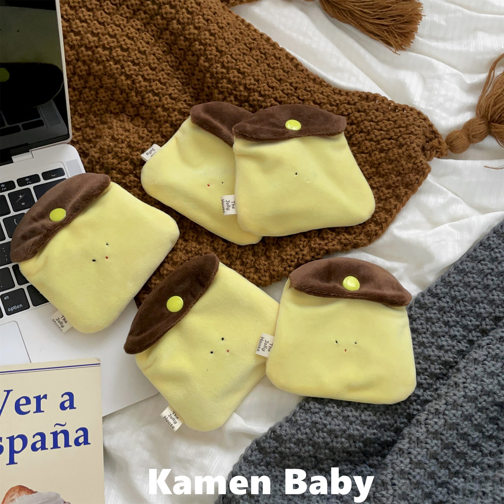 Cute Cream Caramel Pudding Coin Purse Female Small Plush Card Holder ...