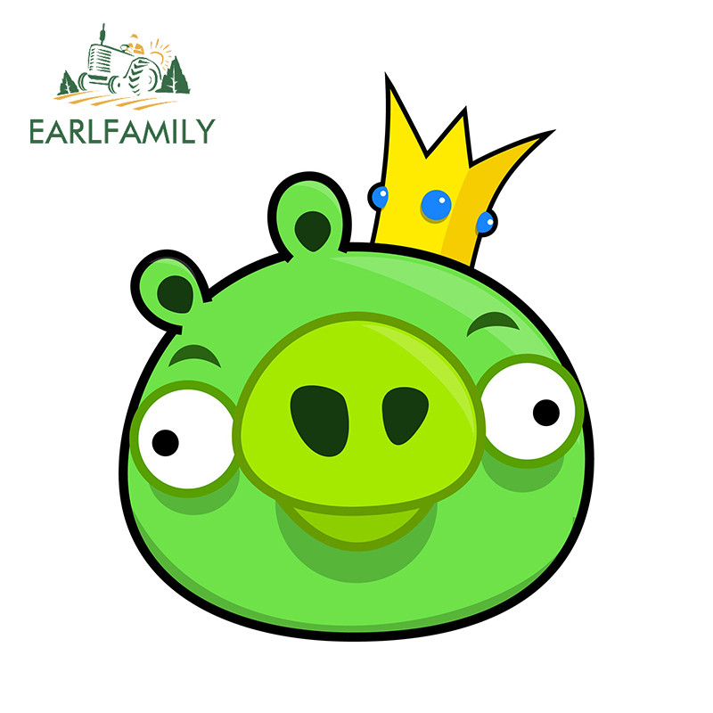 EARLFAMILY Angry Birds King Pig Car Stickers Funny Motorcycle Windows ...