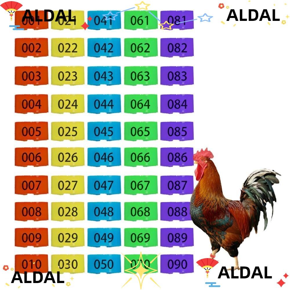 ALDAL 100Pcs Adjustable Chicken Foot Ring, Chicken Marker Tag Duck ...