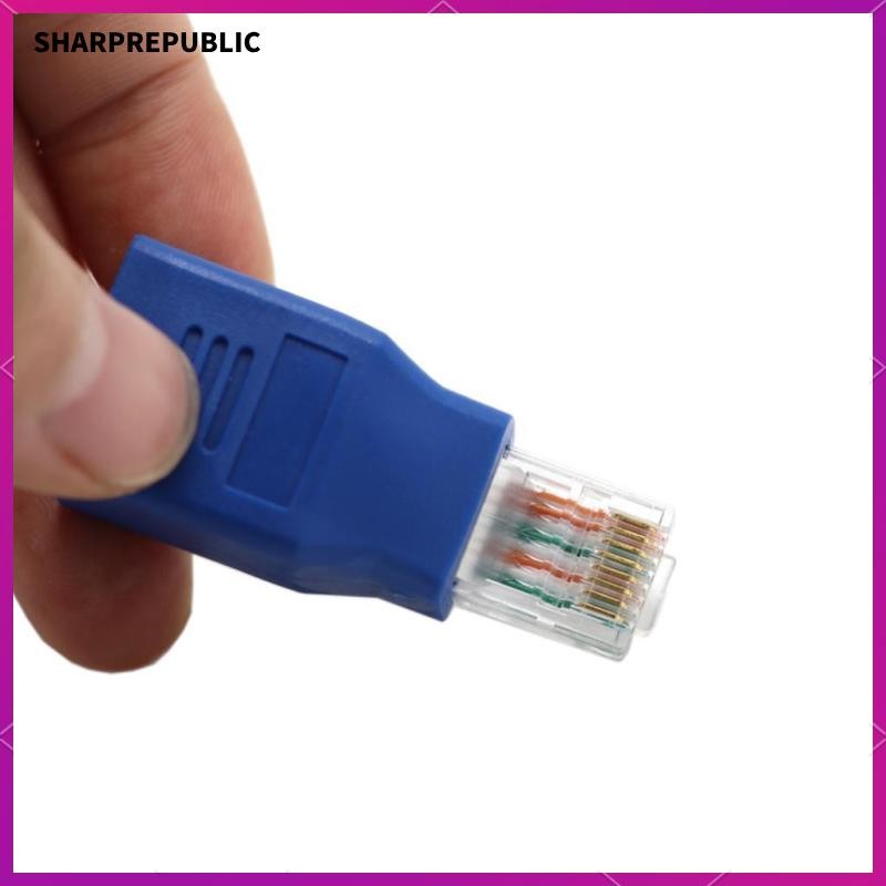 [Sharprepublic] RJ45 Adapter Male to Female Cable Crossover Connector ...