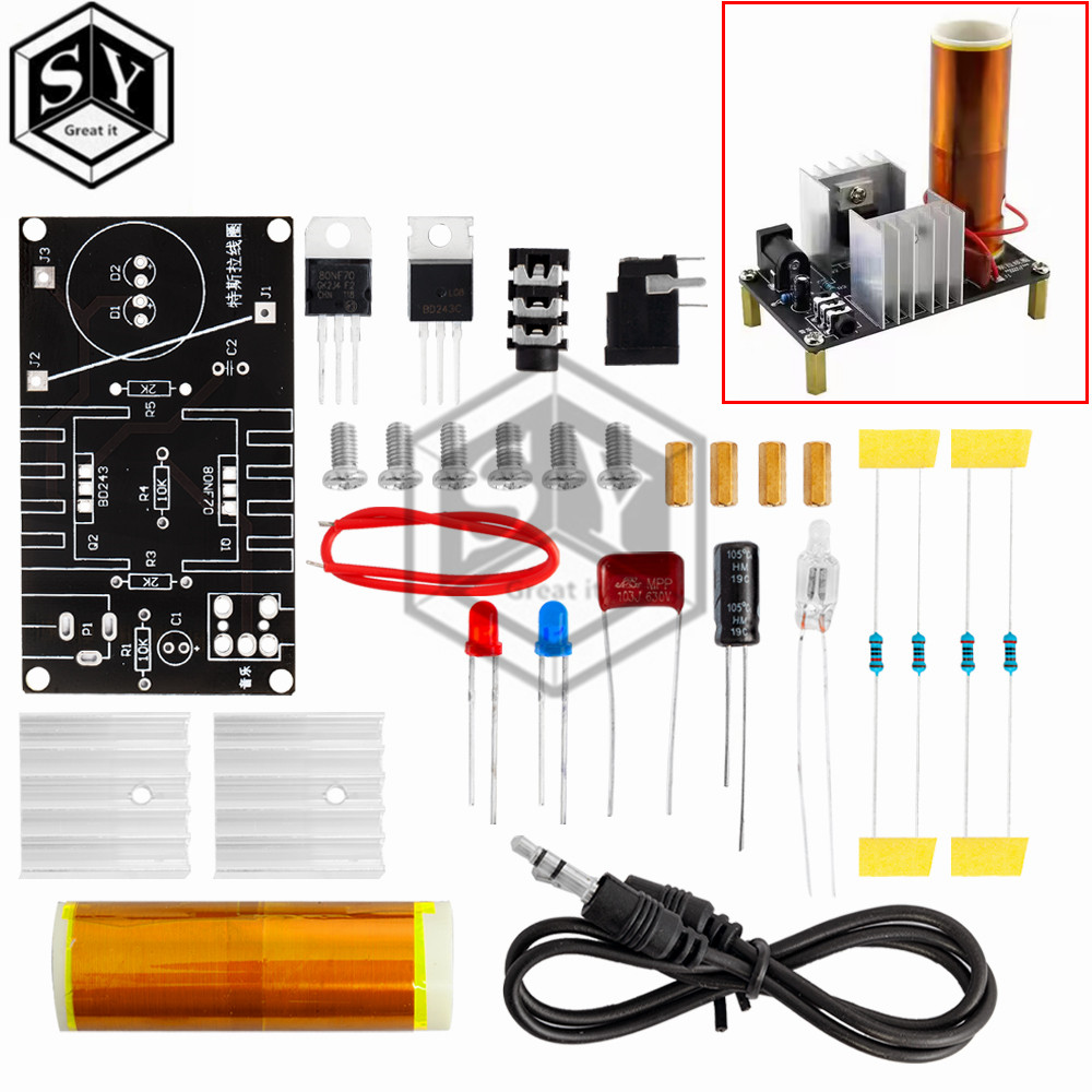 Tesla wire snares air transmission arc U47 DIY spare parts electronic ...
