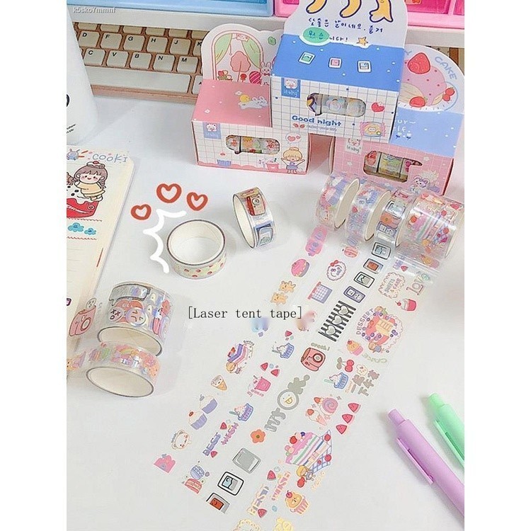 Laser hand account tape heart cute cartoon series food basic hand ...