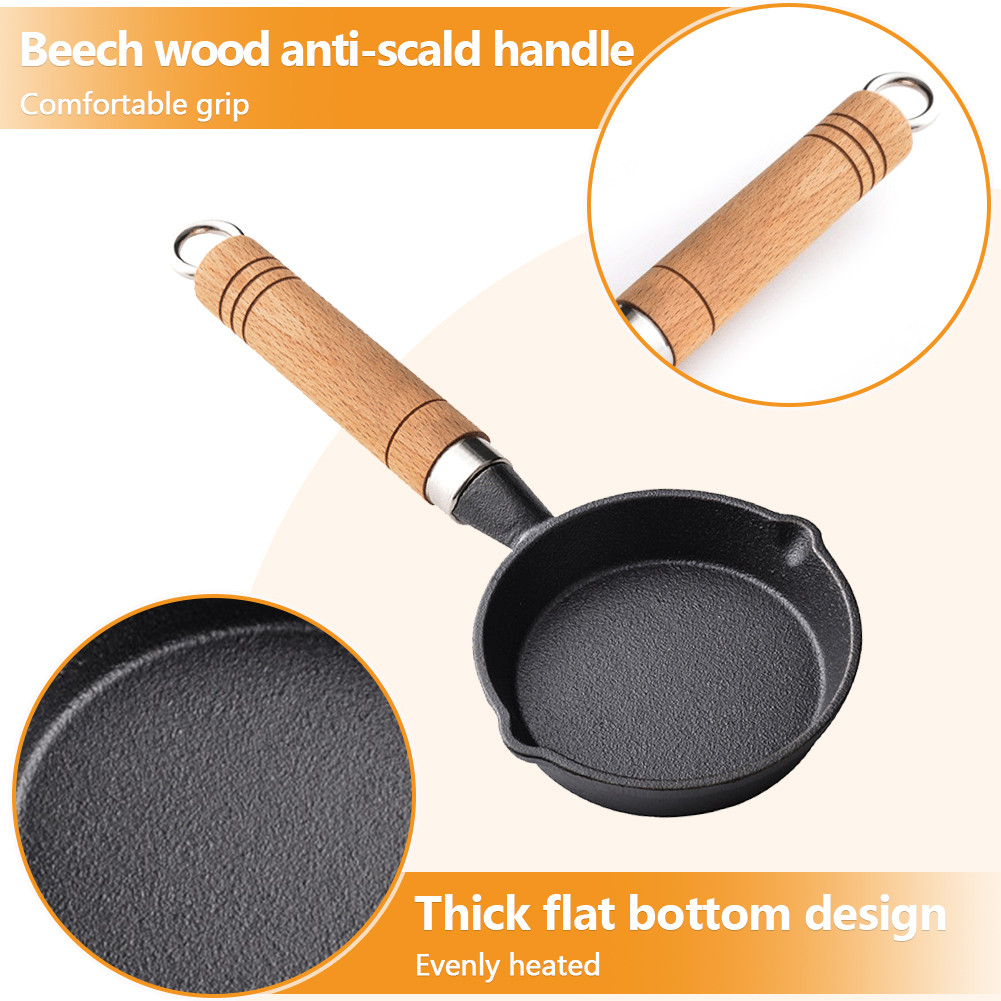 10/13/16 Cm Cast Iron Cook Pan Non-Stick Pancake Pan for Indoor and ...