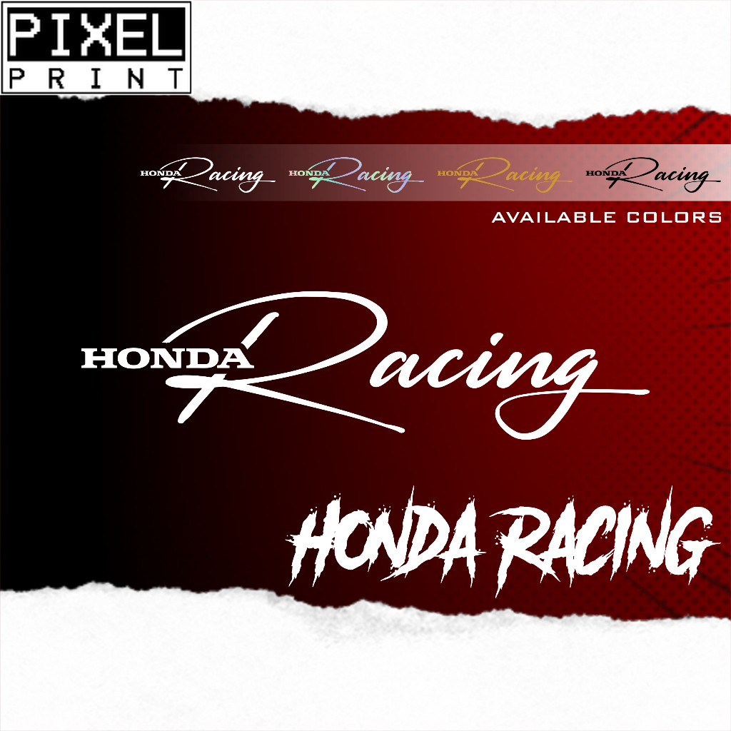 HONDA RACING Sticker For Car and Motorcycle Stickers And Decals ...