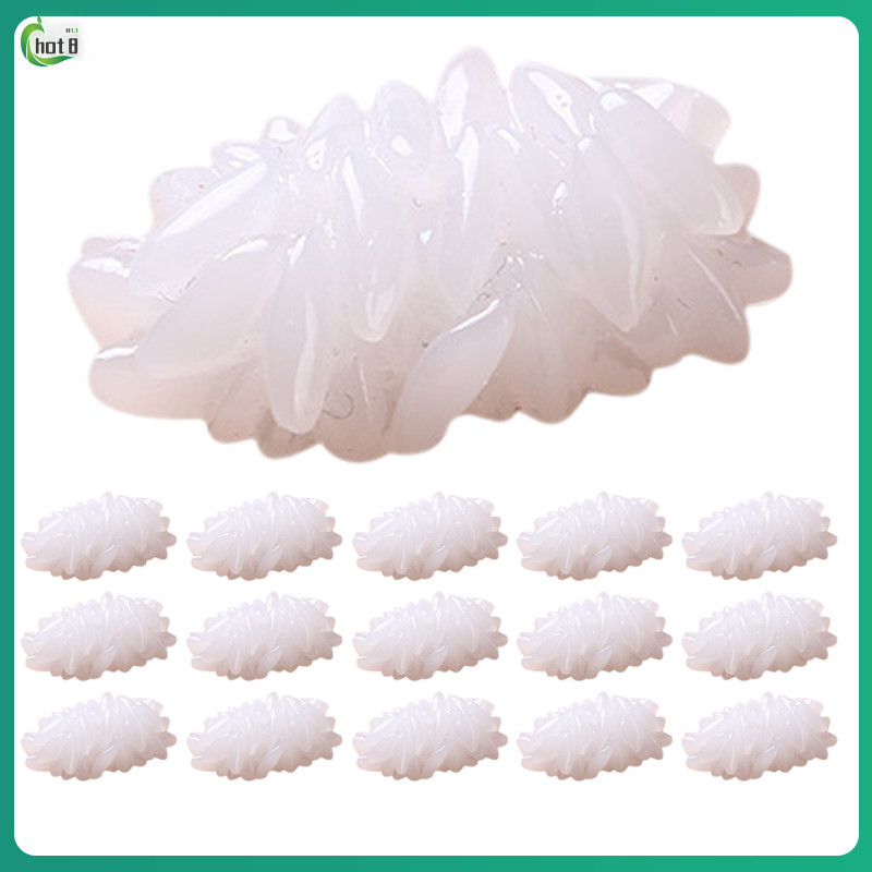 20 Pcs Fake White Rice Artificial Food Simulated Toy Grains Model ...