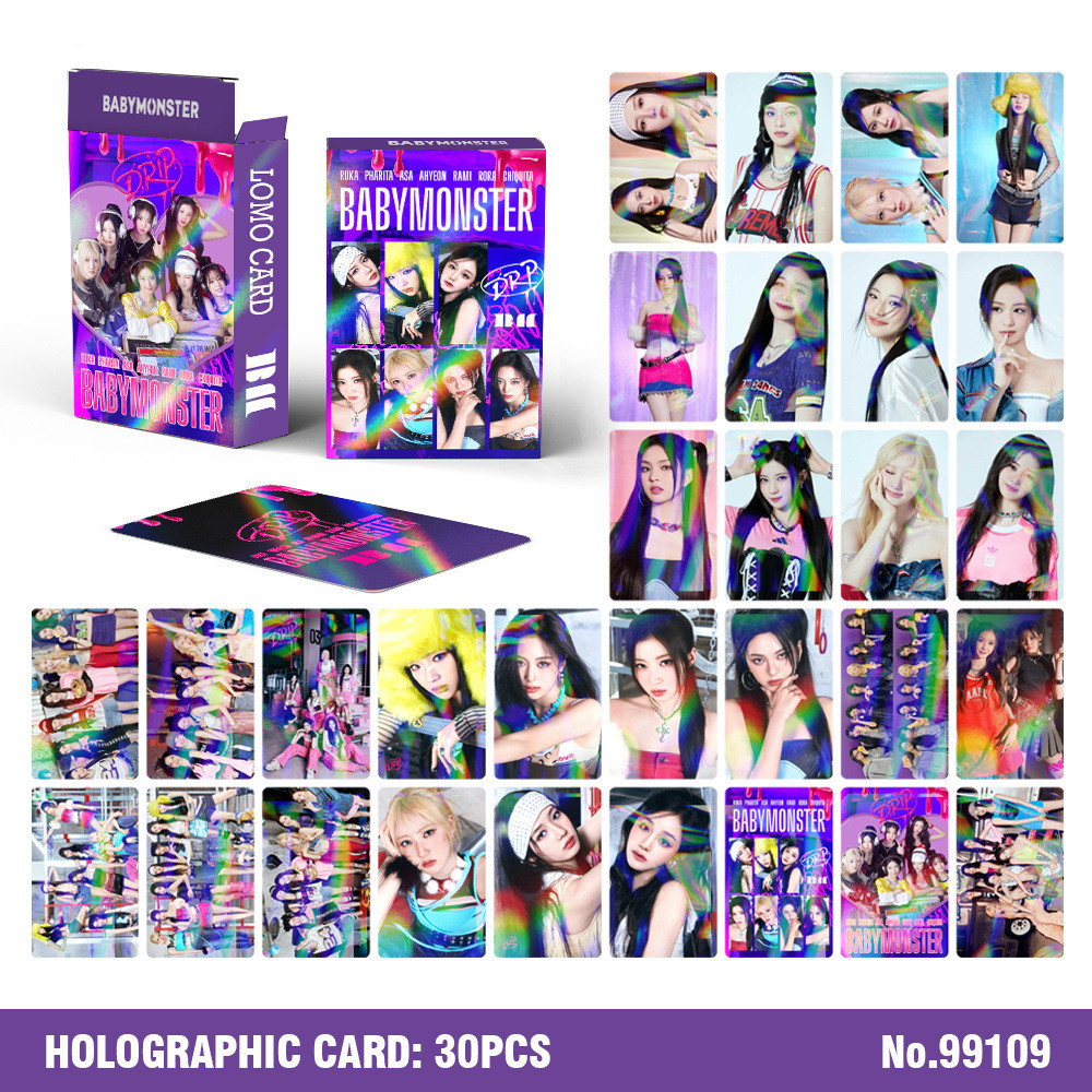 30pcs BP Laser Hologram Lomo Cards HOLOGRAPHIC Photocards LISA JISOO ...