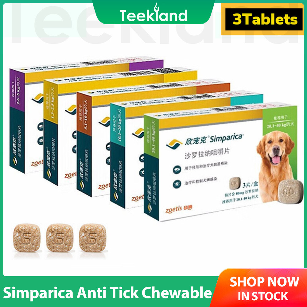 Simparica Anti Tick & Flea Chewable Tablet for Dogs Protection from ...