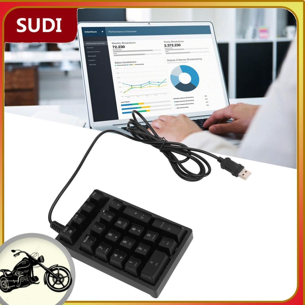 Sudi Numeric Keypad Wired 21 Keys Blue Switch Mechanical Keyboard Color ...