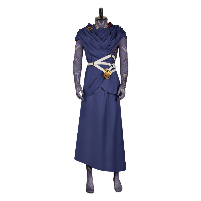 Arcane: League of Legends Viktor Printed Jumpsuit Blue Robe Outfits ...