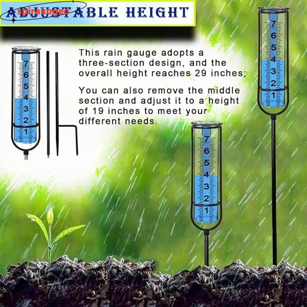 SPIRAKOGEO Rain Gauge, Freeze Proof with Stake Rain Measure Gauge ...