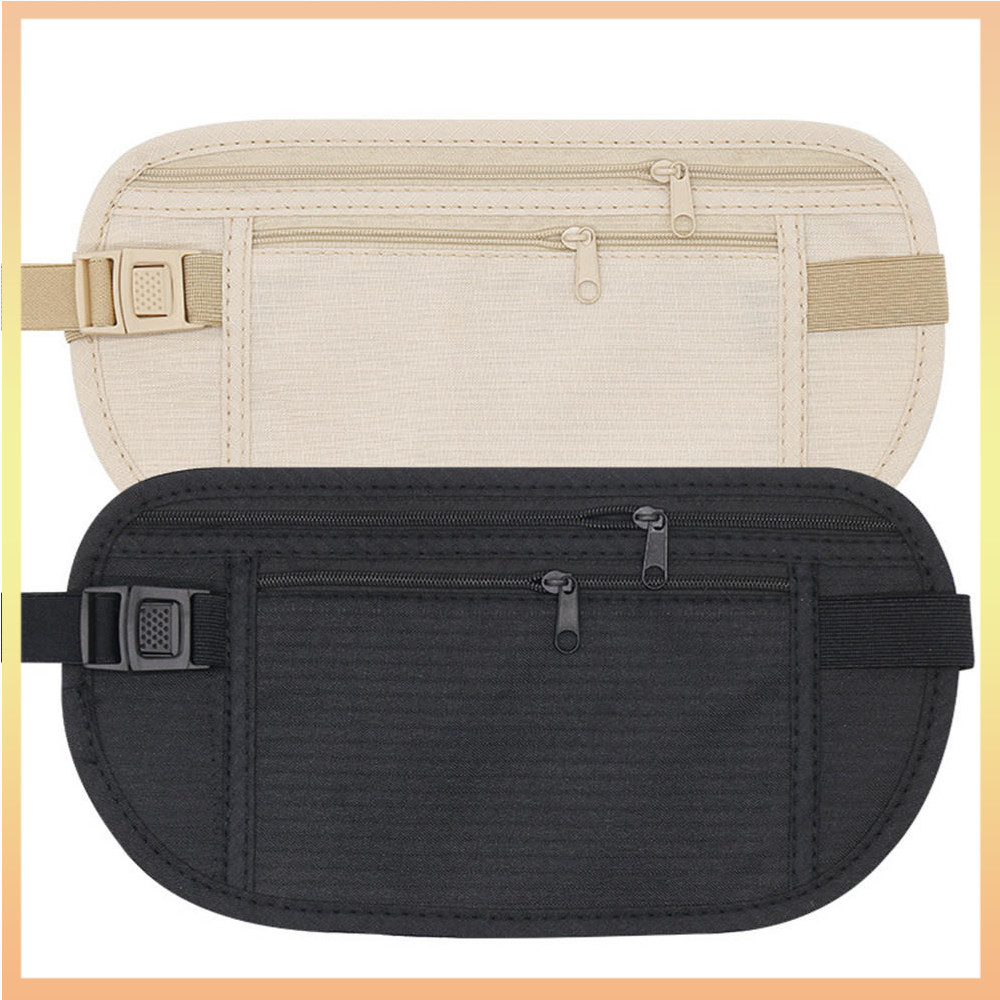 Invisible Travel Waist Packs Pouch For Passport Money Belt Bag Hidden ...