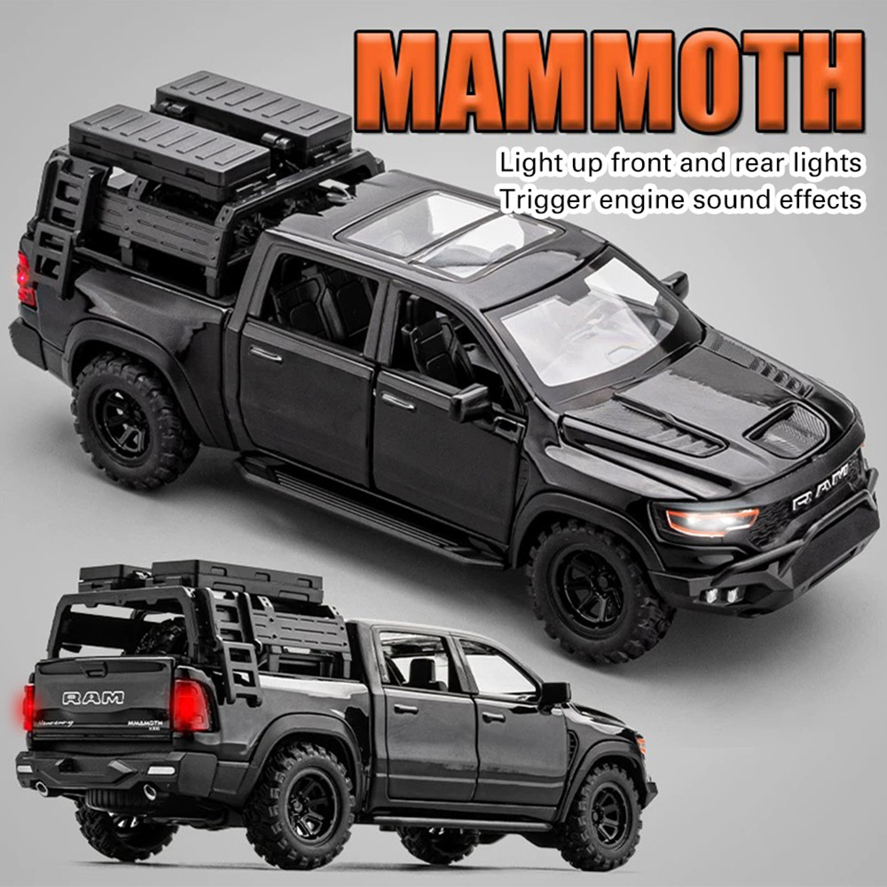 Kids Toy Car Model Dodge Mammoth Ford Pickup1:32Alloy Die-casting Car ...