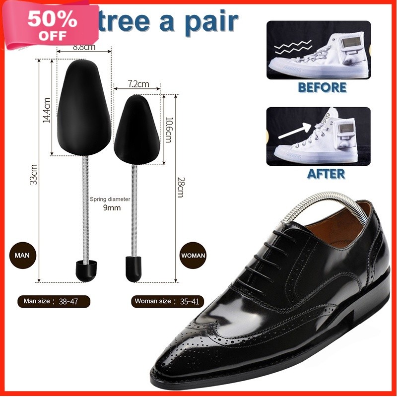 1 Pair Shoe Tree Spring Type support Plastic Stretcher Shoe Shaper ...