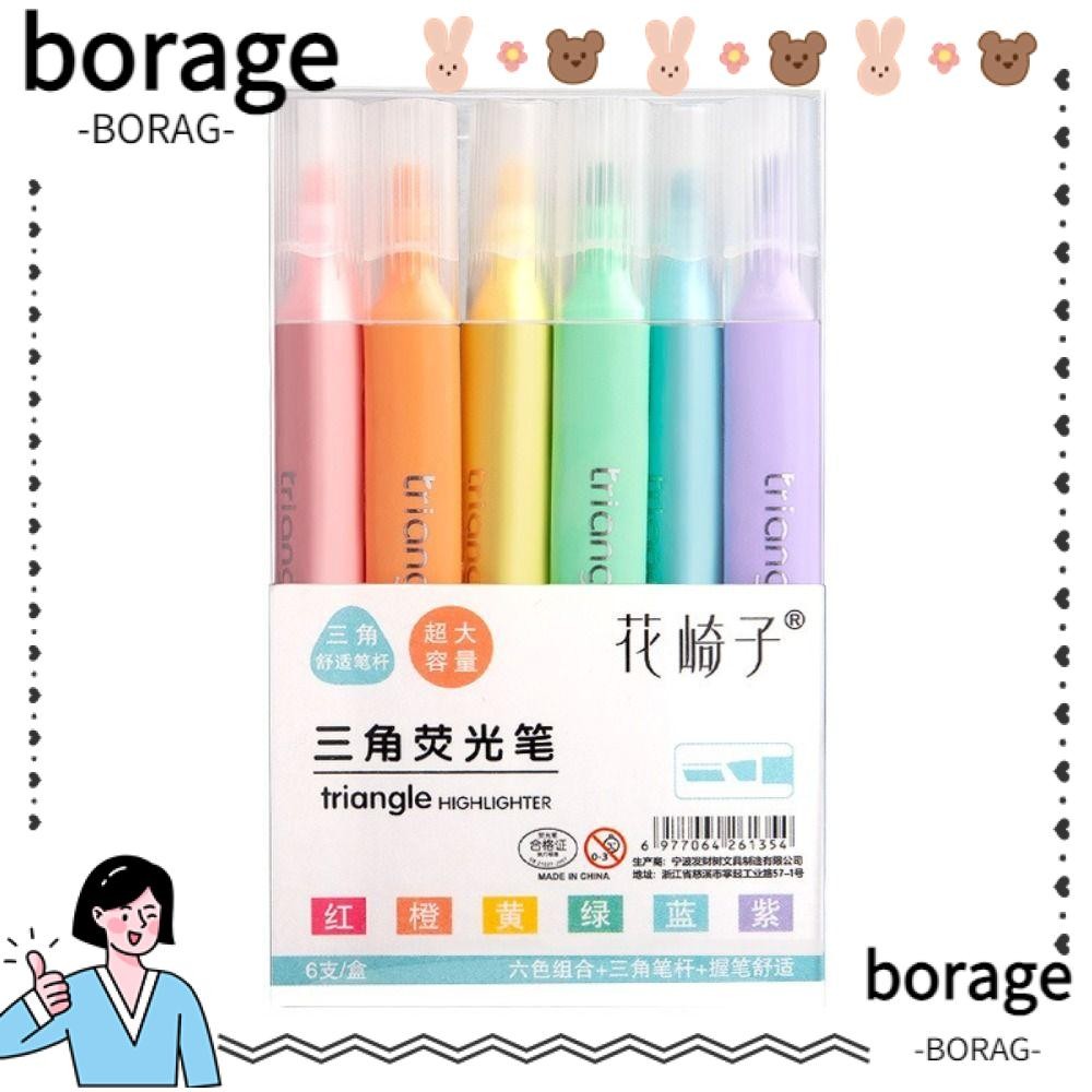 BORAGE Highlighter Pen,|Color Triangle Penholder Marker Pen, Painting ...