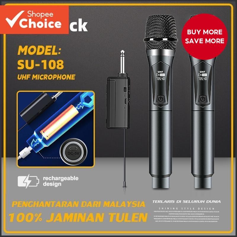 Handheld Wireless Microphone Rechargeable Microphone UHF Dynamic ...