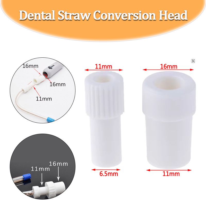 Dental Suction Tube Conversion Head Plastic Swivel Adapter Saliva ...