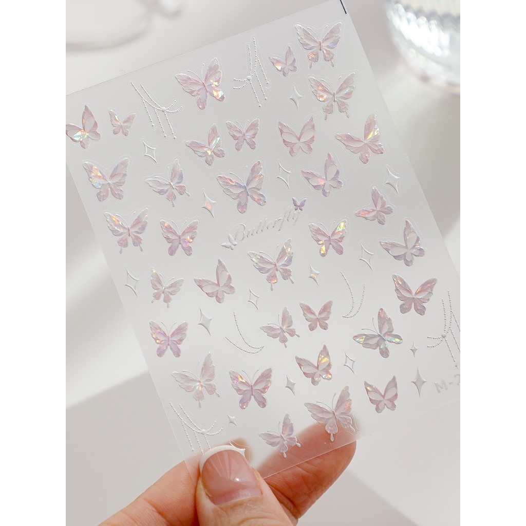 Shell-Like Dreamy Butterfly Embossed 3D Stickers | DIY Craft and ...
