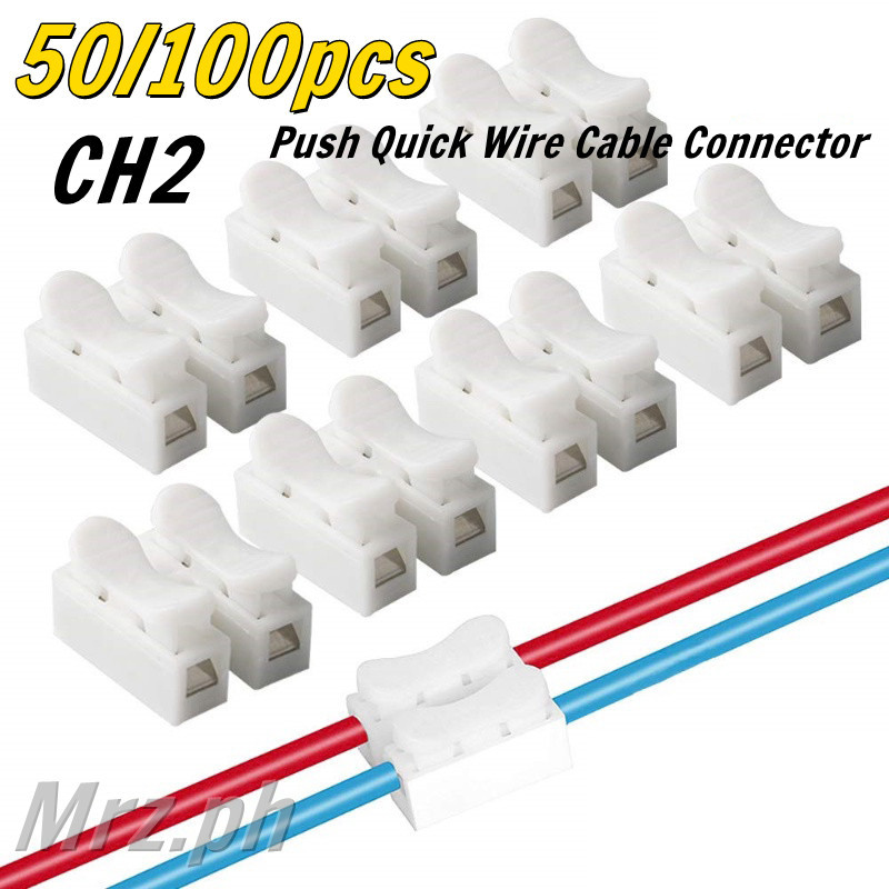 50/100Pcs CH2 Quick Splice Lock Wire Connectors Flexible Hard Quick ...