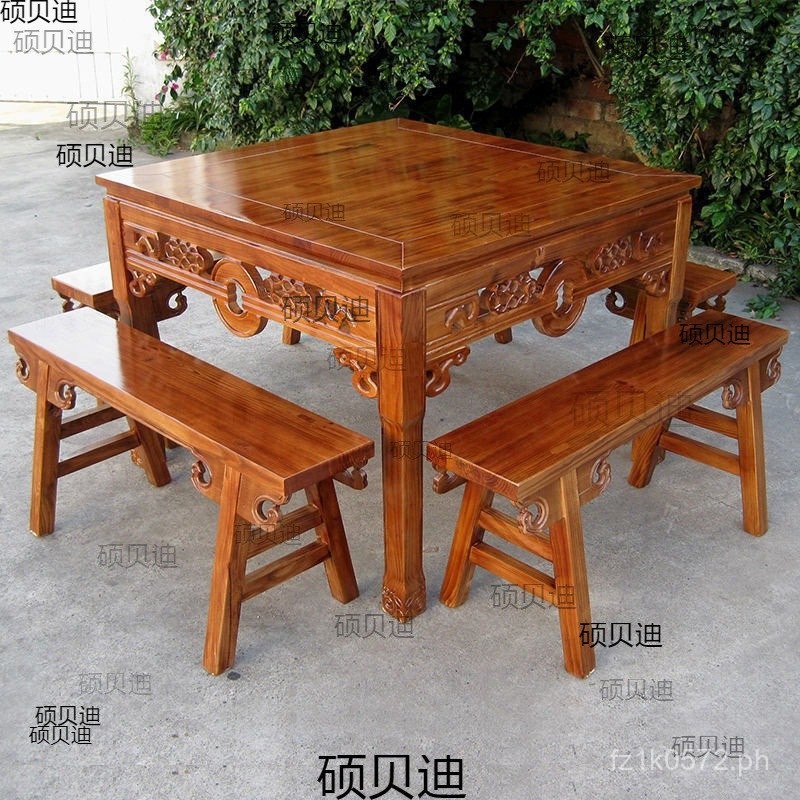 Hotel Ming and Qing Dynasty Local Cuisine Restaurant Solid Wood Eight ...