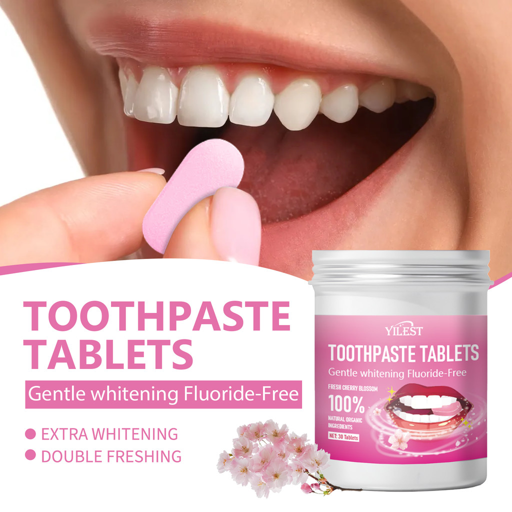 60Pcs SAKURA Chewing Gum Toothpaste Tablets Healthy Oral Care-Instant ...