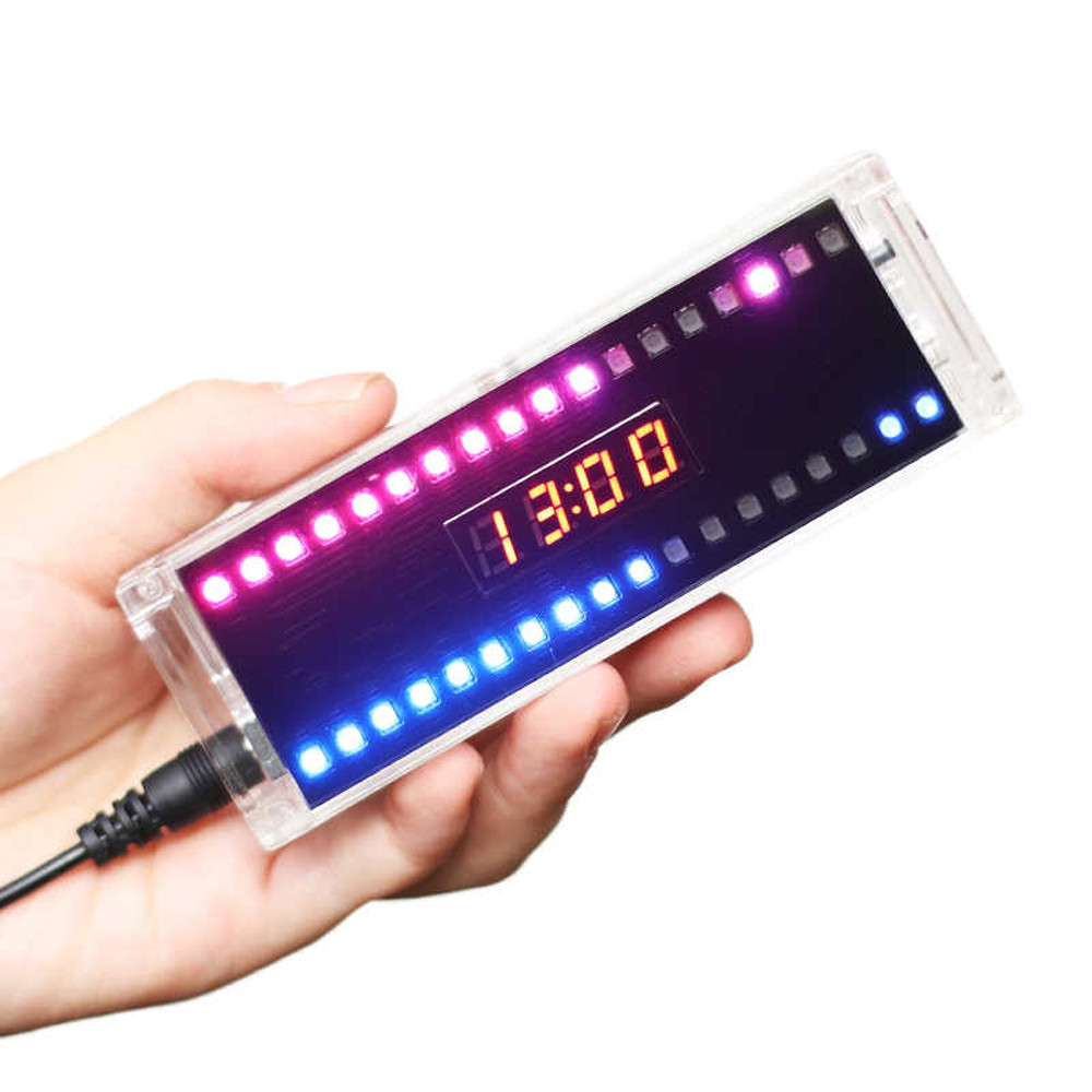 DC5V 0.28 Inch DIY LED Digital Clock Electronic Kit Sound-Control ...