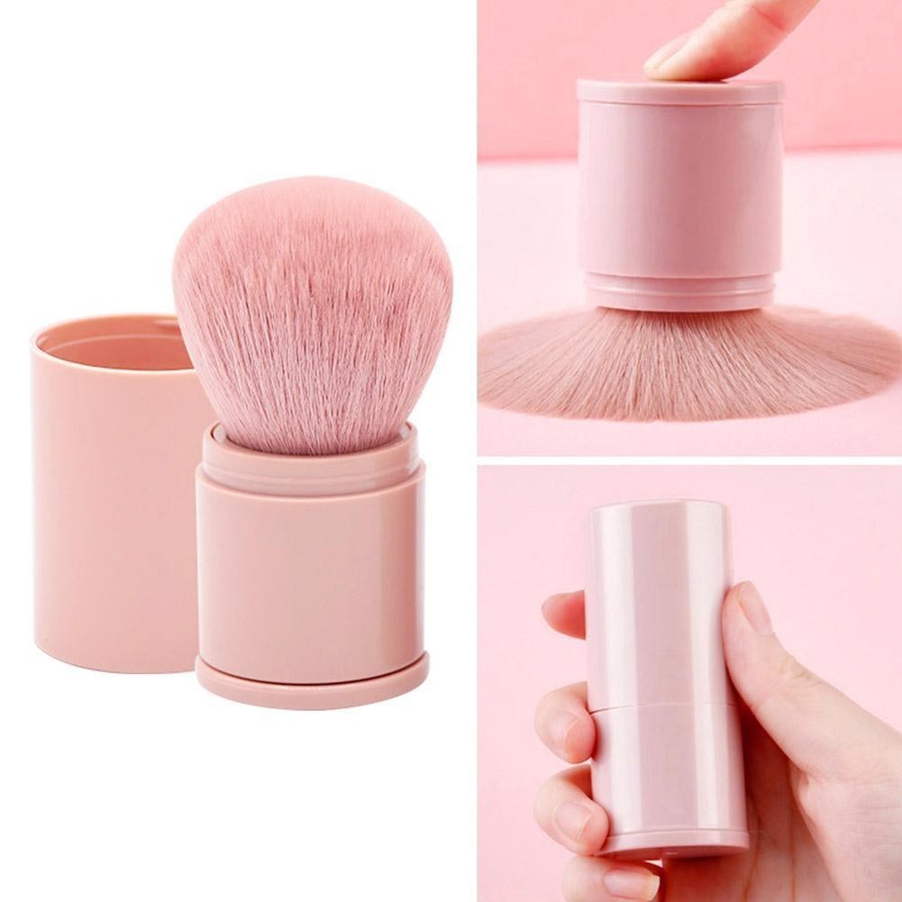 Retractable Makeup Brush Portable with Dust Cover Blush Brush Makeup ...
