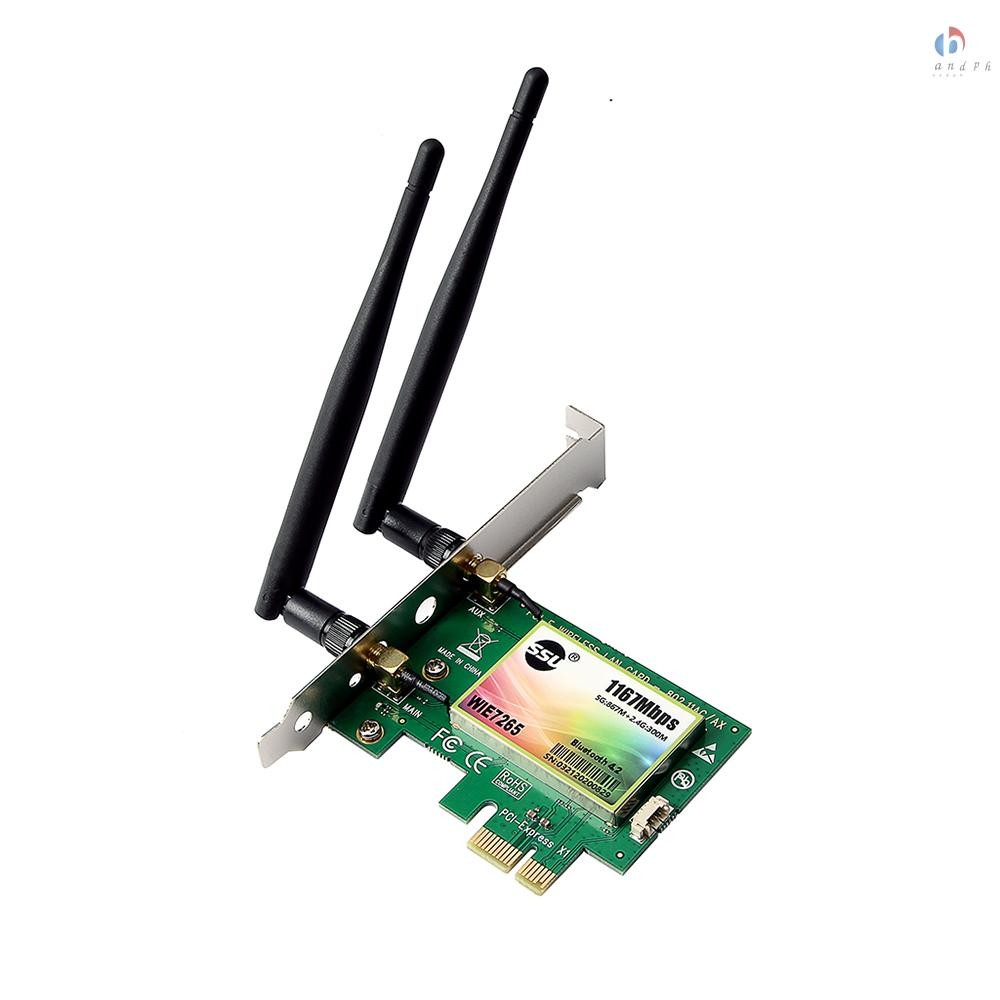 Band Pci Network Adapter Dual Band Wireless Pcie Network 1200mbps Bt4.0 ...