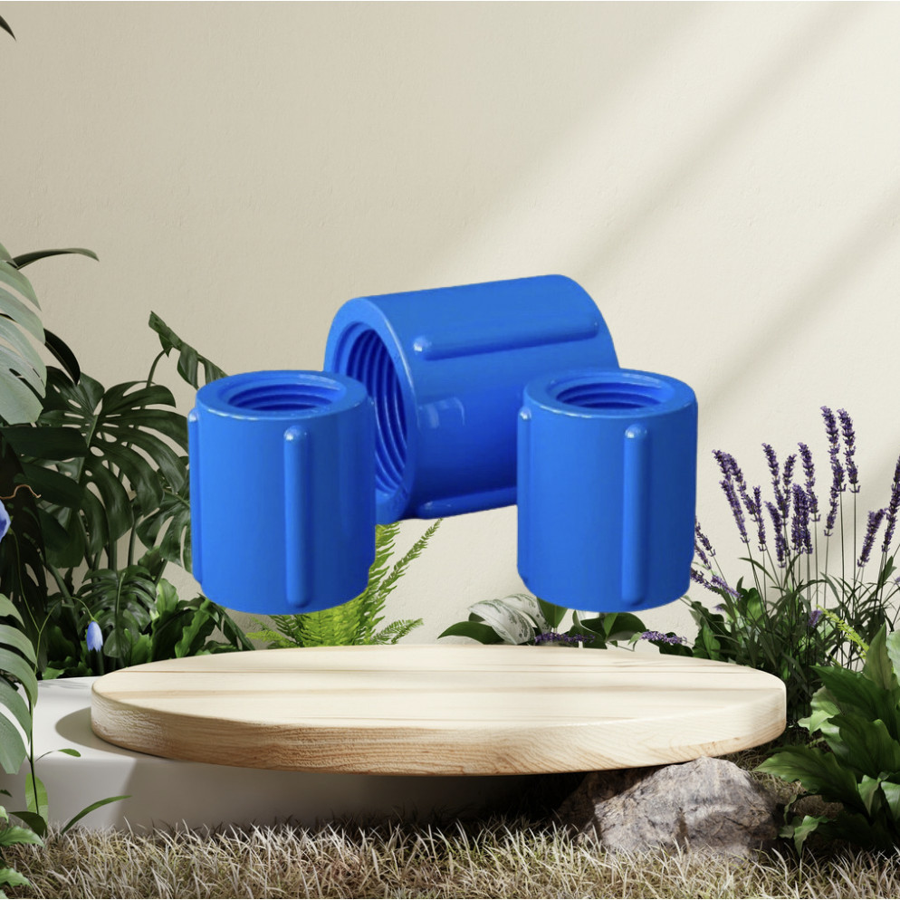 PVC COUPLING BLUE FITTINGS THREADED PLAIN | Shopee Philippines