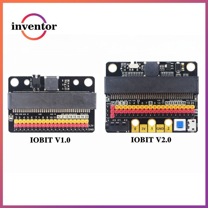 Microbit IOBIT Expansion Board V1.0 V2.0 Horizontal Adapter Board Based on micro:bit & Meowbit ...