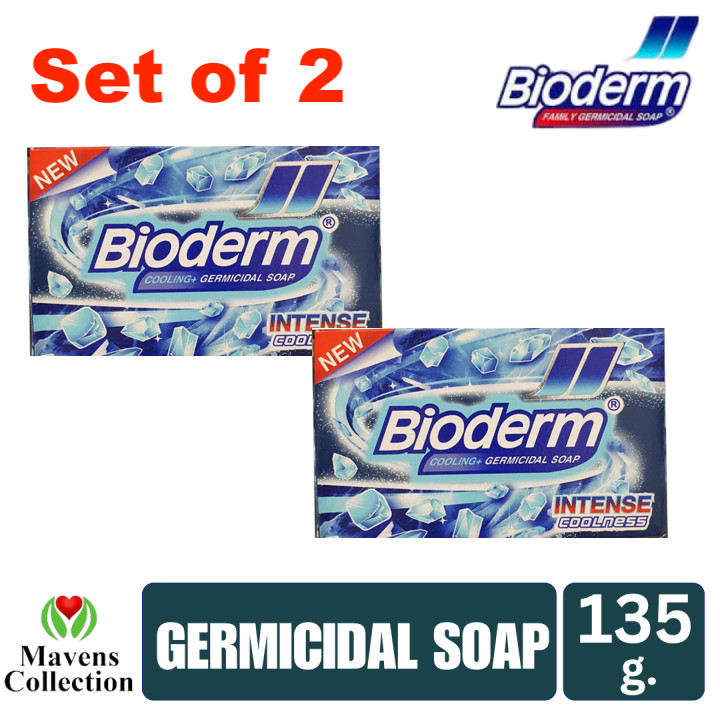(SET OF 2) Bioderm INTENSE Coolness 135g Germicidal Soap | Shopee ...