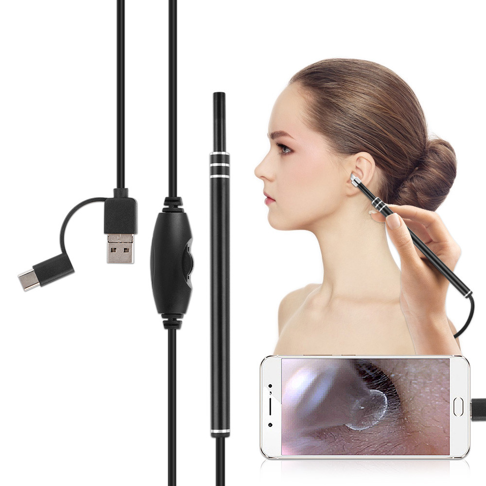 SALORIE 5.5mm Mini Camera Android PC Ear pick Otoscope Borescope Tool ...