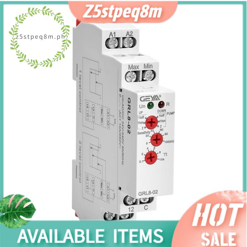 GEYA GRL8-02 Liquid Control Relay Level Control Relay 10A ACDC24V-240V ...