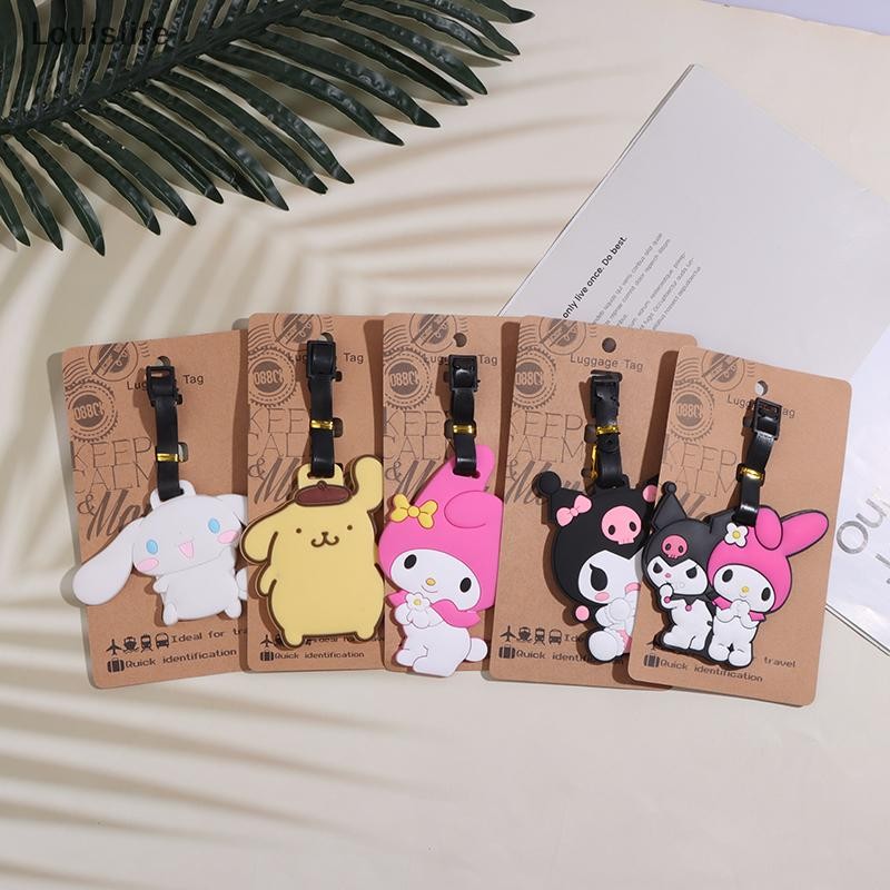 LLPH 1PC Cartoon Suitcase ID Address Holder Baggage Boarding Portable Hello Kitty Luggage Label ...
