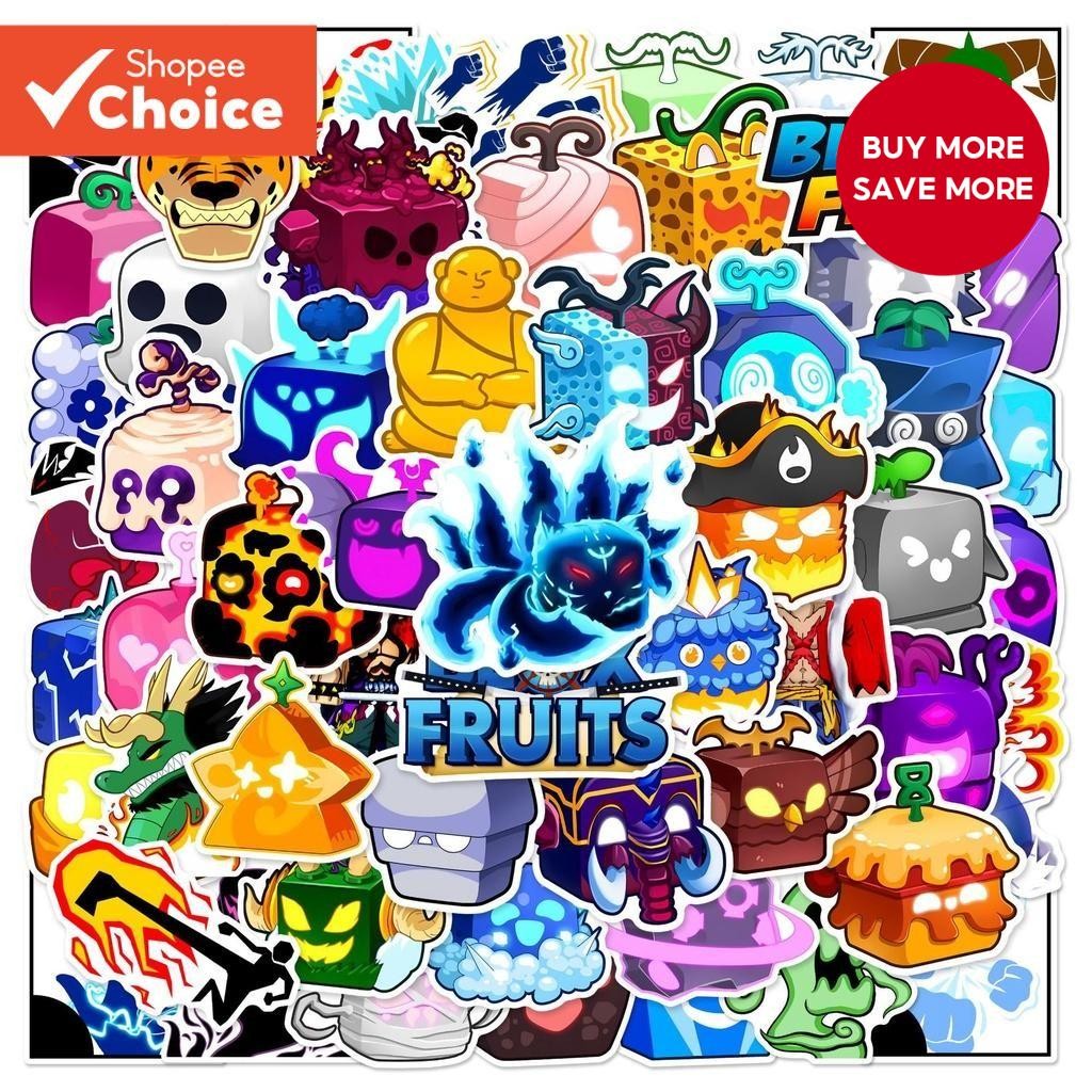 60PCS Game Blox Fruits Waterproof Graffiti Stickers For Luggage Phone ...