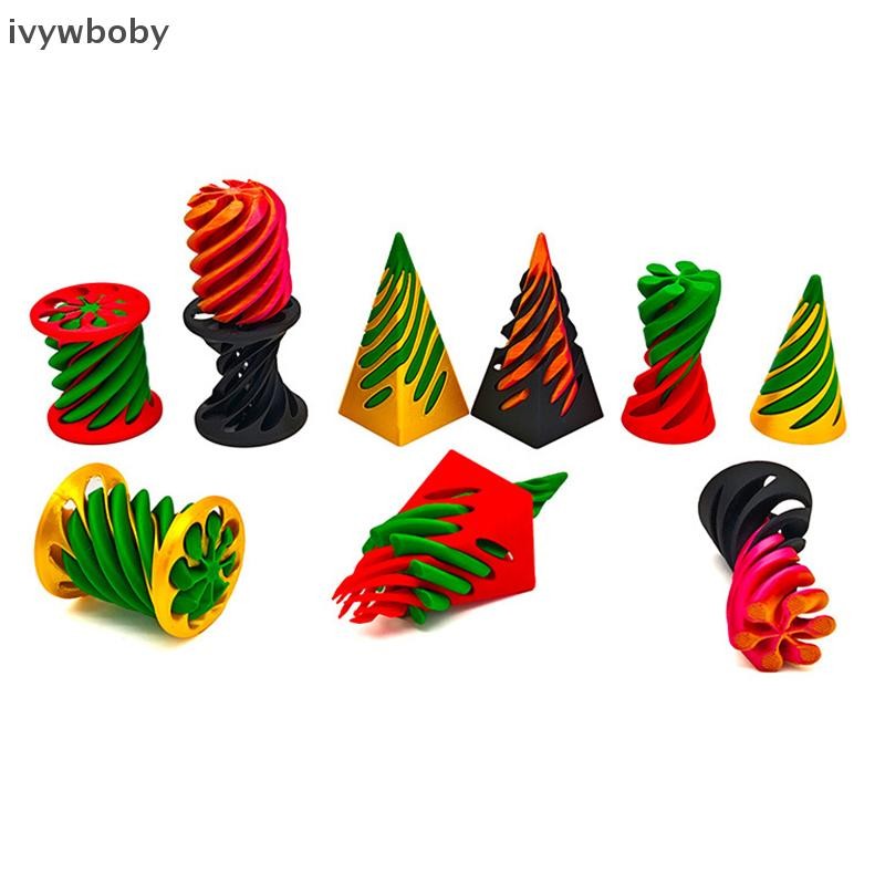 [IVY] 3d Printed Spiral Cone Toy Mini Vortex Line Illusion Pyramid ...