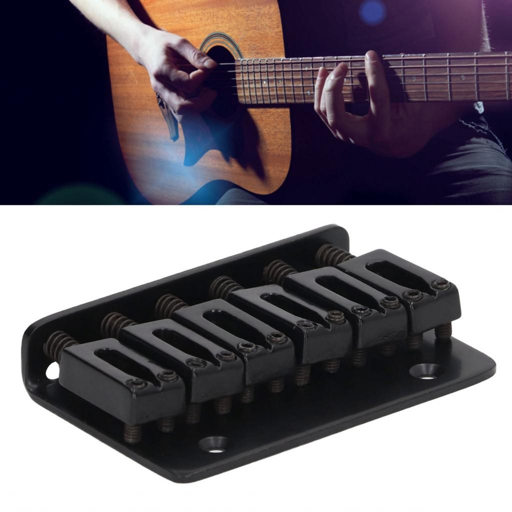 Guitar Fixed Saddle Bridge Hardtail Set 6 String Robust for Music Class ...