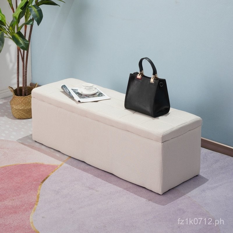 Extra Wide Bench Fabric Storage Stool Storage Cabinet Bed End Long ...