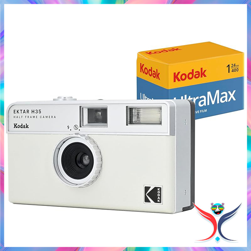 Kodak EKTAR H35 Half-Frame Film Camera Bundle with Kodak Ultramax 400 ...