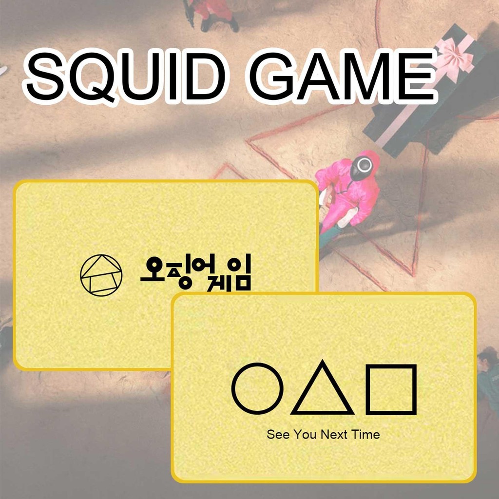 Squid Game Card Round Mysterious Logo Six Anime Stylish Funny Matte 3M ...