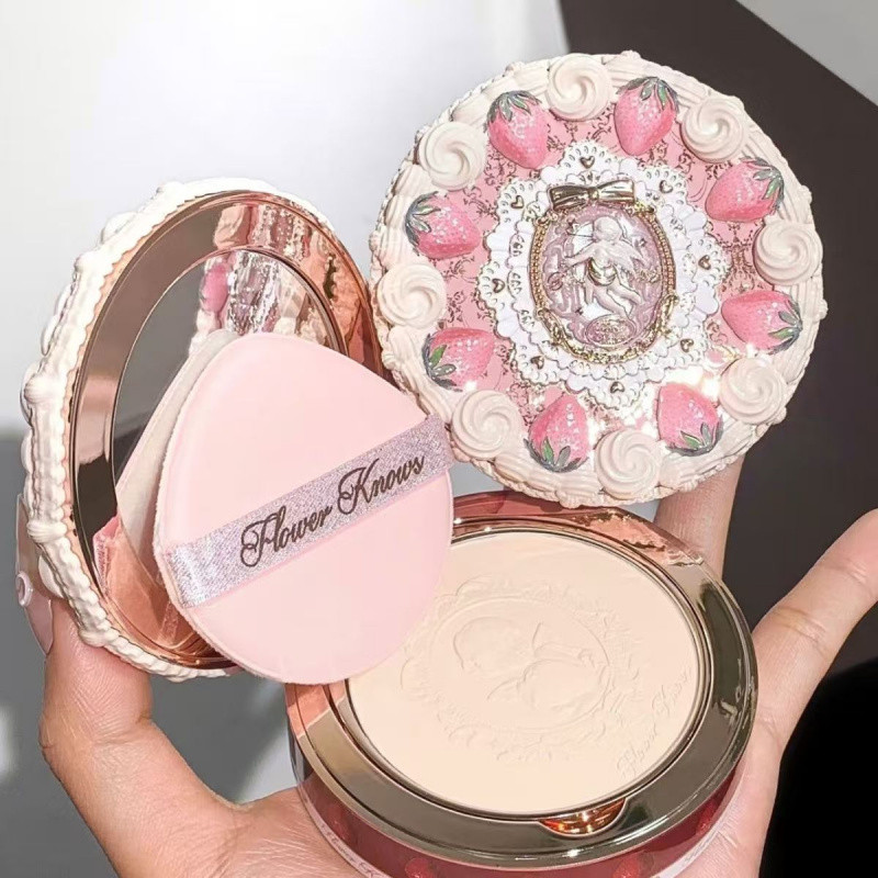 Flower Knows Strawberry Cupid Collection Fixed Makeup Powder 花知晓草莓粉饼定妆 ...